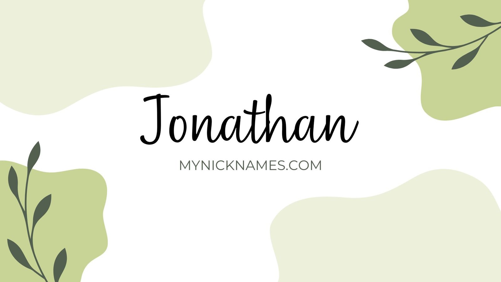 ️ Nicknames for Jonathan ⭐